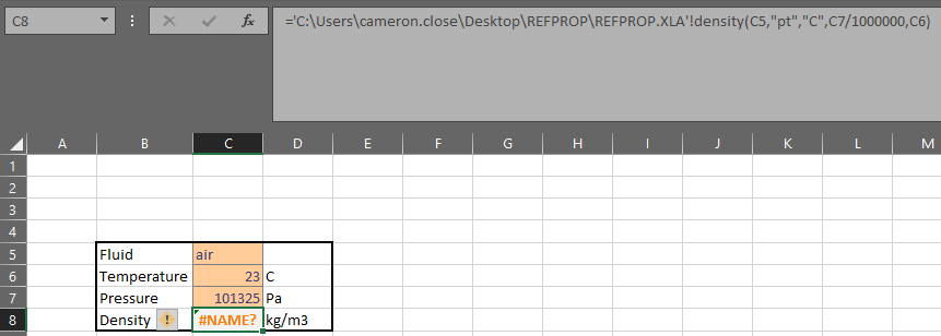 REFPROP Excel Add-In with Shared Files. · Issue #271 · usnistgov/REFPROP-wrappers · GitHub