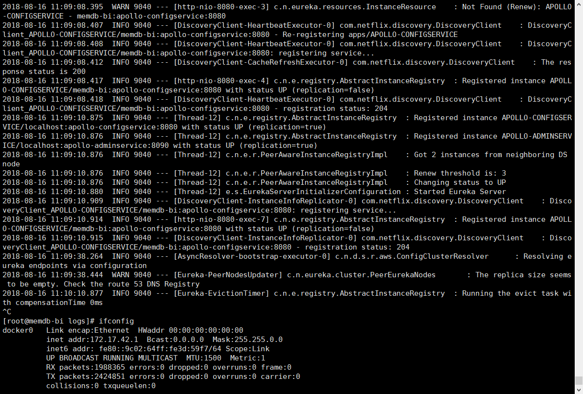 [Apollo-EnvHealthChecker-1] o.apache.http.impl.execchain.RetryExec : Retrying request to ...