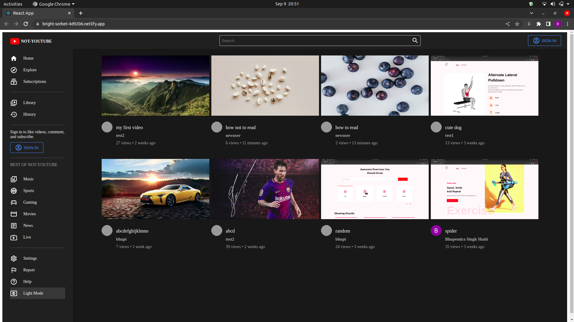 GitHub - BhupendraShahi/youtube-frontend