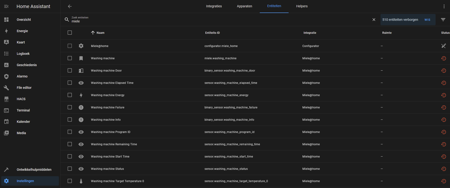 Error restart · Issue #120 · HomeAssistant-Mods/home-assistant-miele · GitHub