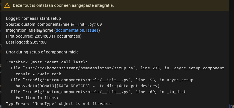 Error restart · Issue #120 · HomeAssistant-Mods/home-assistant-miele · GitHub