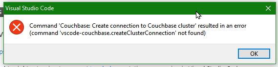 Command Resulted in Error · Issue #33 · Couchbase-Ecosystem/VSCode-Couchbase · GitHub