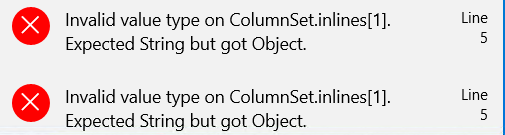 [Rendering] Warnings on UWP AdaptiveCardVisualizer when loading ...