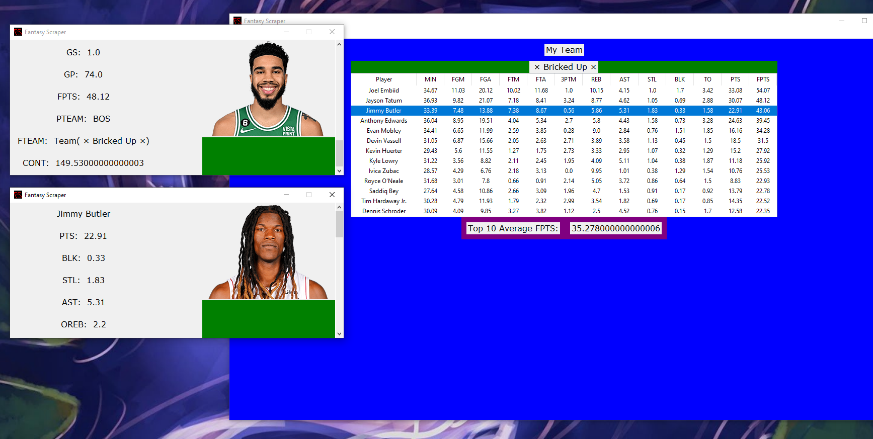 GitHub - ThomasAdriaanse/Fantasy-Scraper-App