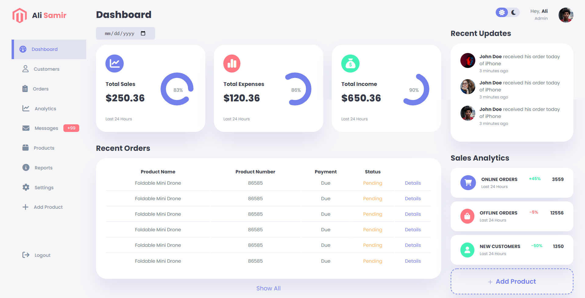 GitHub - alisamirali/Responsive-Admin-Dashboard