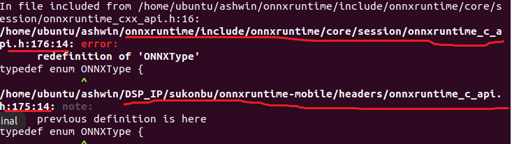 Issue Using Onnxruntime On Android With Ndk Project Error Redefinition Of