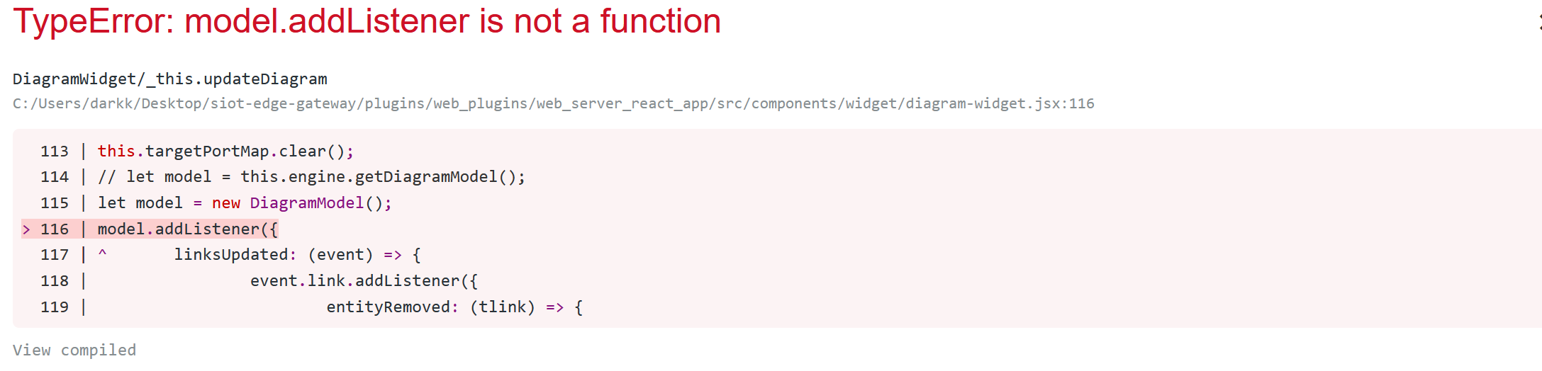 Model Addlistener Is Not A Function · Issue 718 · Projectstorm React Diagrams · Github