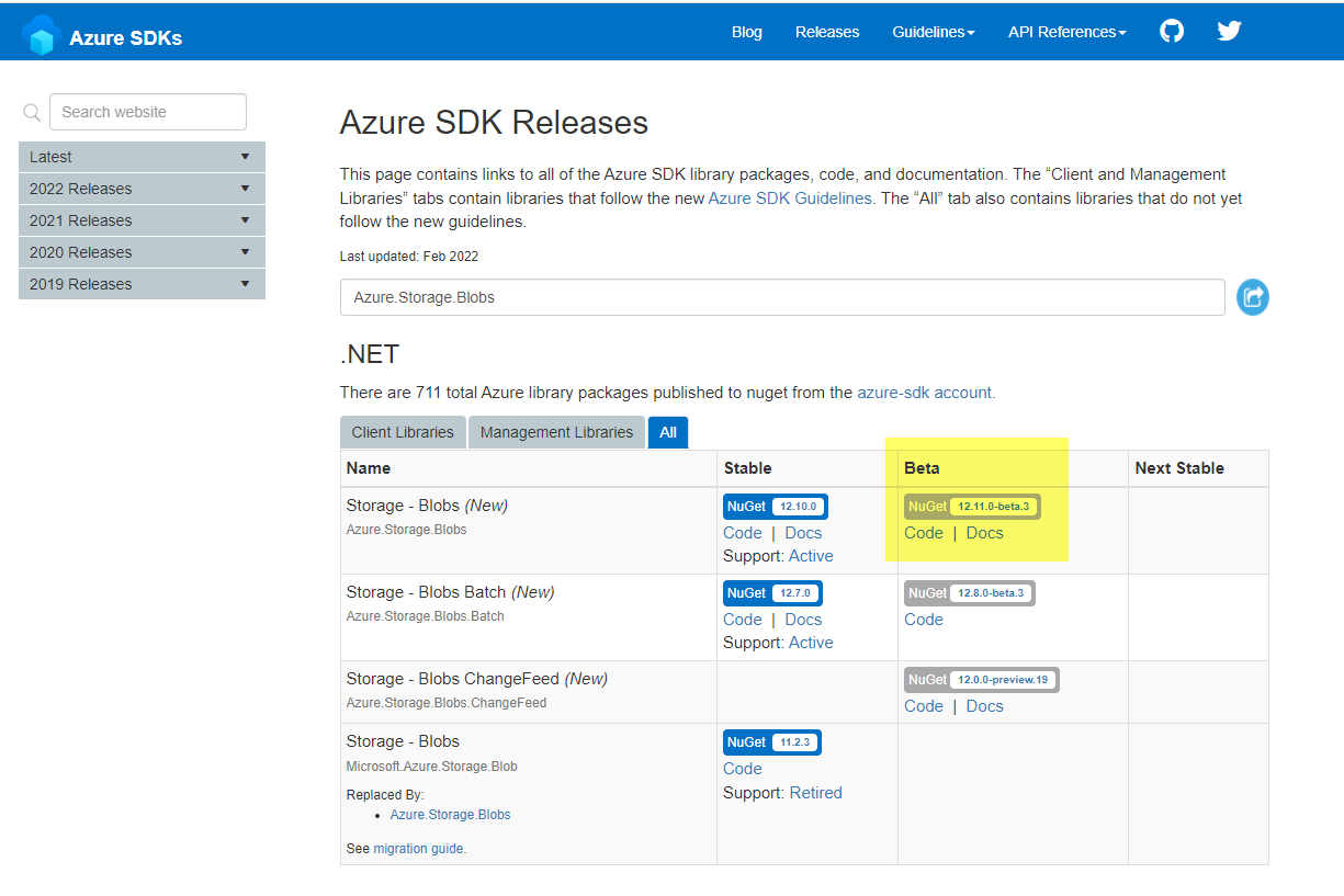 BlobClient page shows a method which is not in the method details page ...