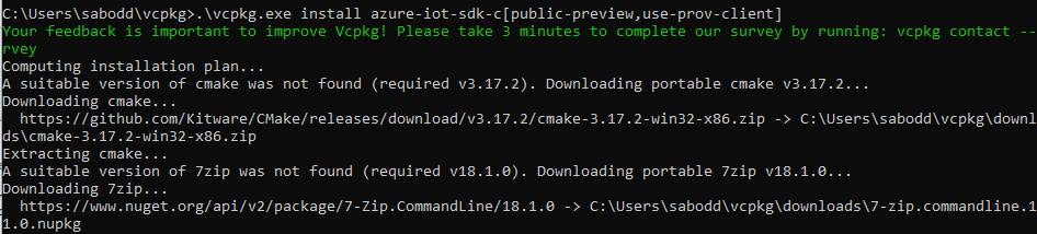 Having a problem with vckpg: installing the Azure IoT SDK for C · Issue #12180 · microsoft/vcpkg ...