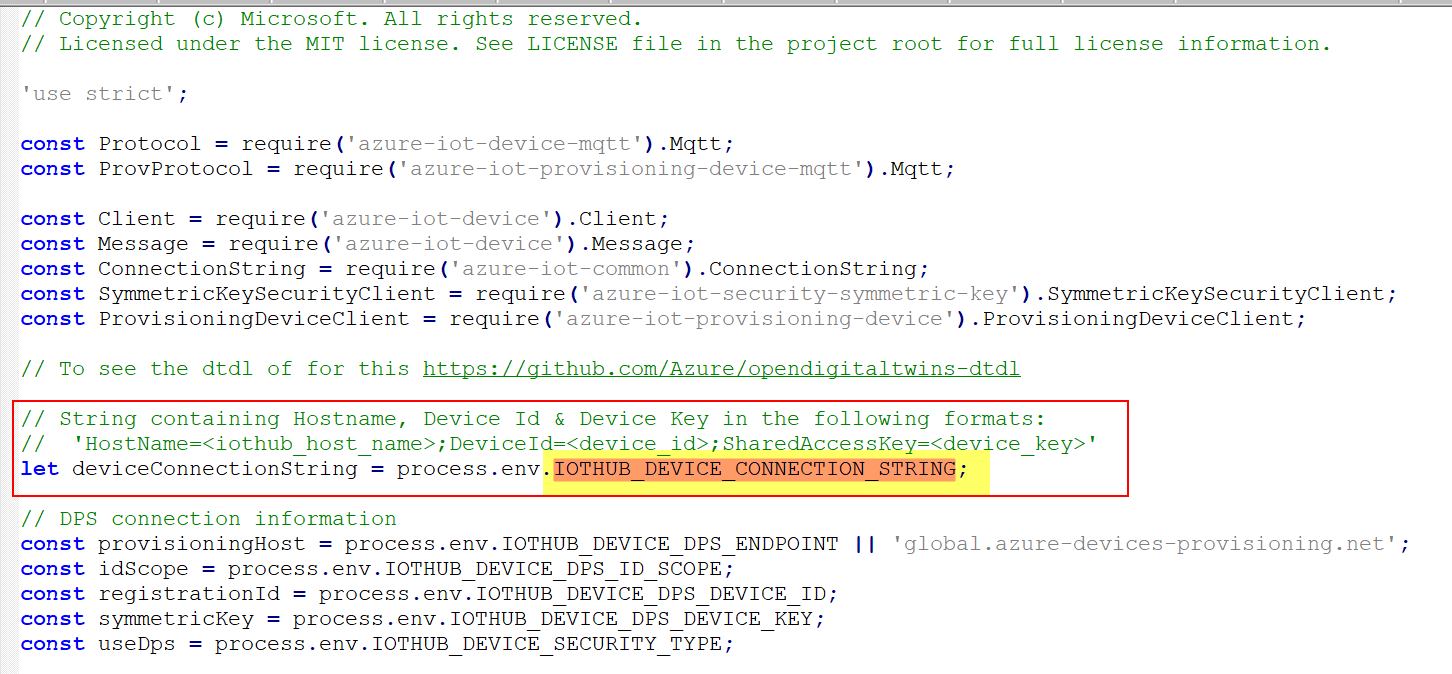 Discrepancy between connection string var name in doc and in sample code · Issue #64780 ...
