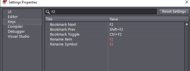 [BUG] Keybinding conflict can cause IDE to hang · Issue #532 · beefytech/Beef · GitHub