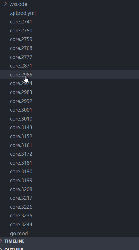 Workspace Cluttered With Core Files · Issue 12453 · Gitpod Iogitpod · Github