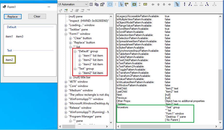 [Accessibility] The Inspect tree displays information doesn't refresh timely when moving a ...