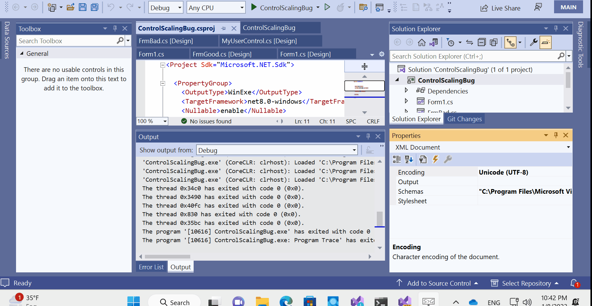 Anchors of user control don't work when scaling on high DPI · Issue ...