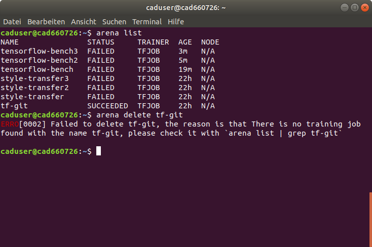 delete tfjob not working · Issue #310 · kubeflow/arena · GitHub