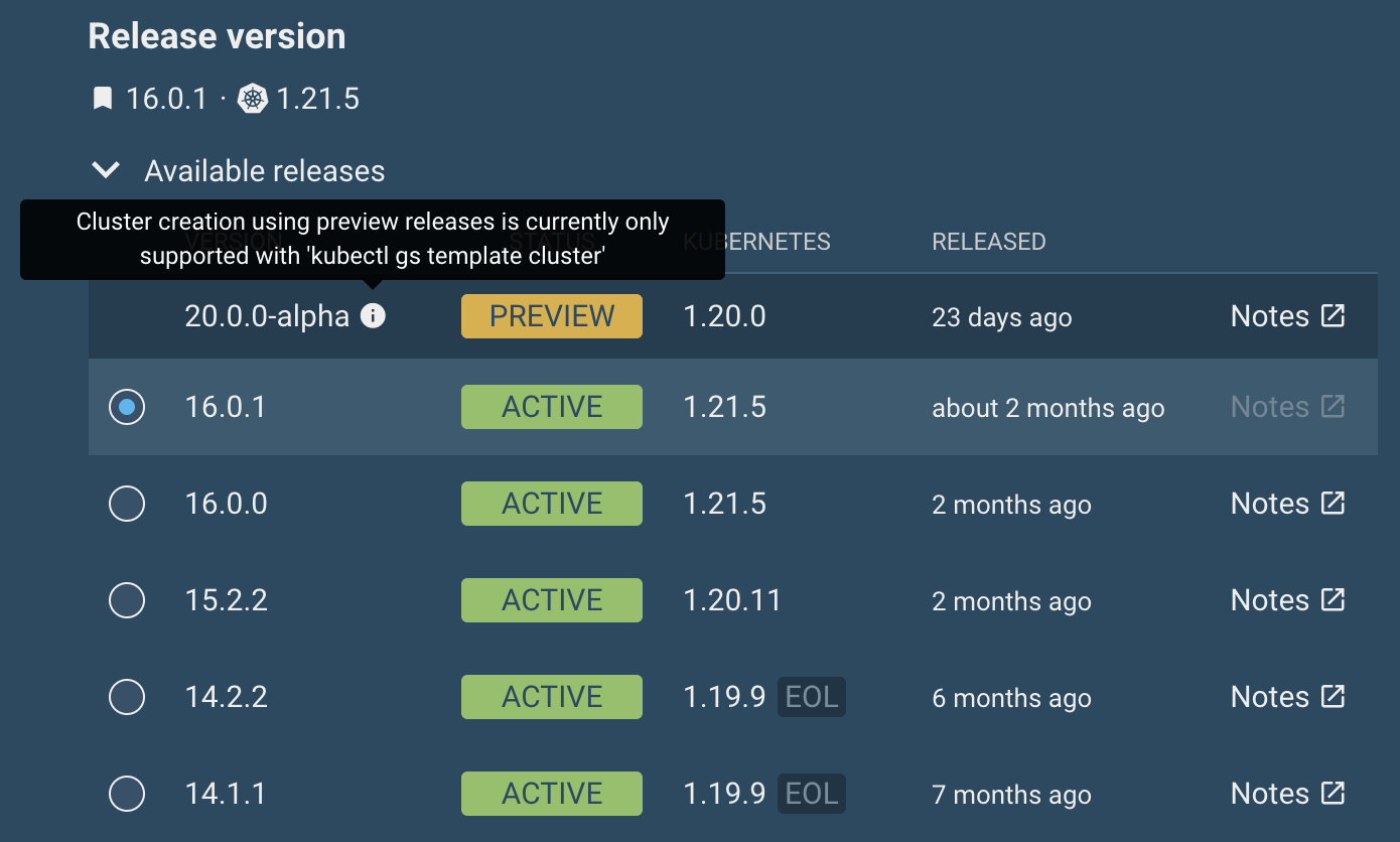 Preview Release · Issue #538 · giantswarm/roadmap · GitHub