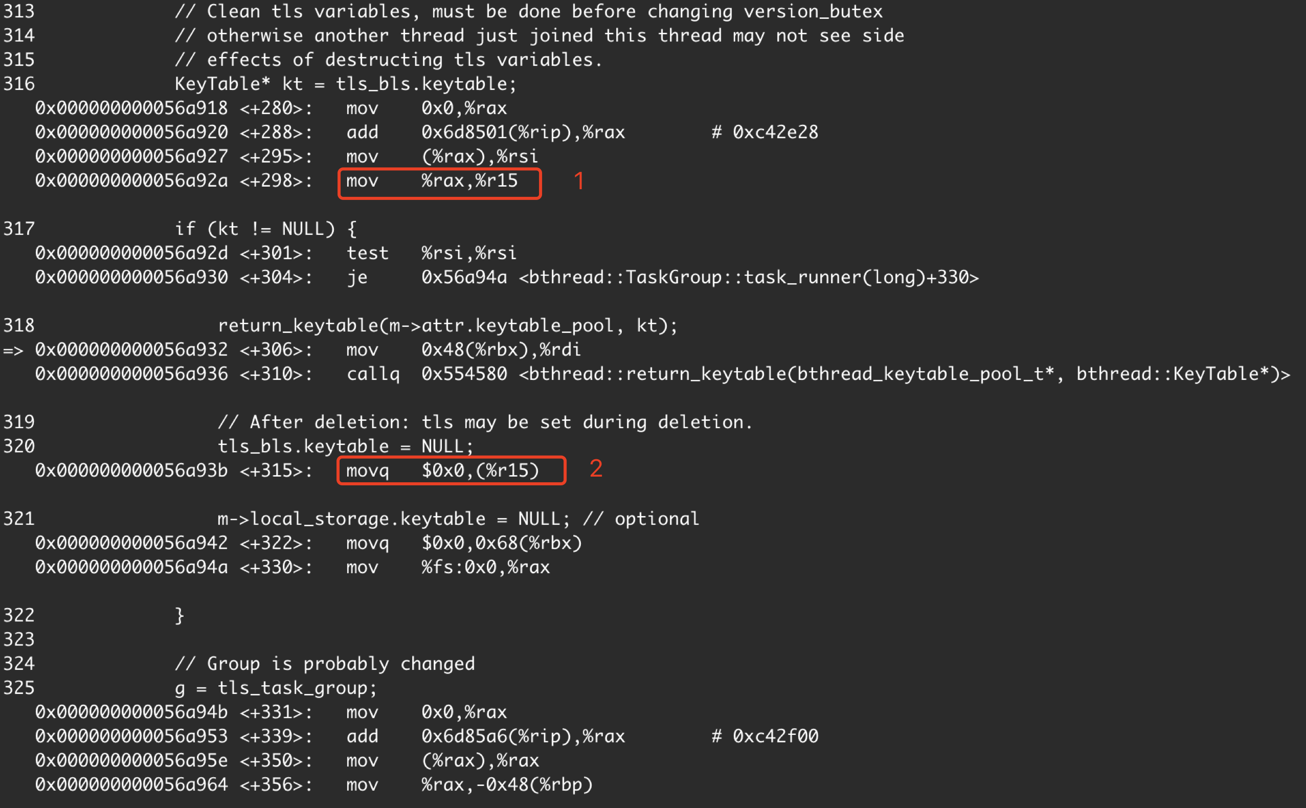 用户注册的bthread local变量析构函数触发bthread切换引起coredump · Issue #1776 · apache/brpc · GitHub