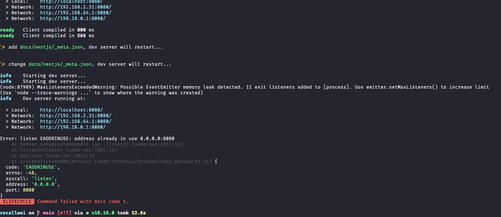 [Bug]: App crash due to add _meta.json or yaml format error · Issue #235 · web-infra-dev/rspress ...