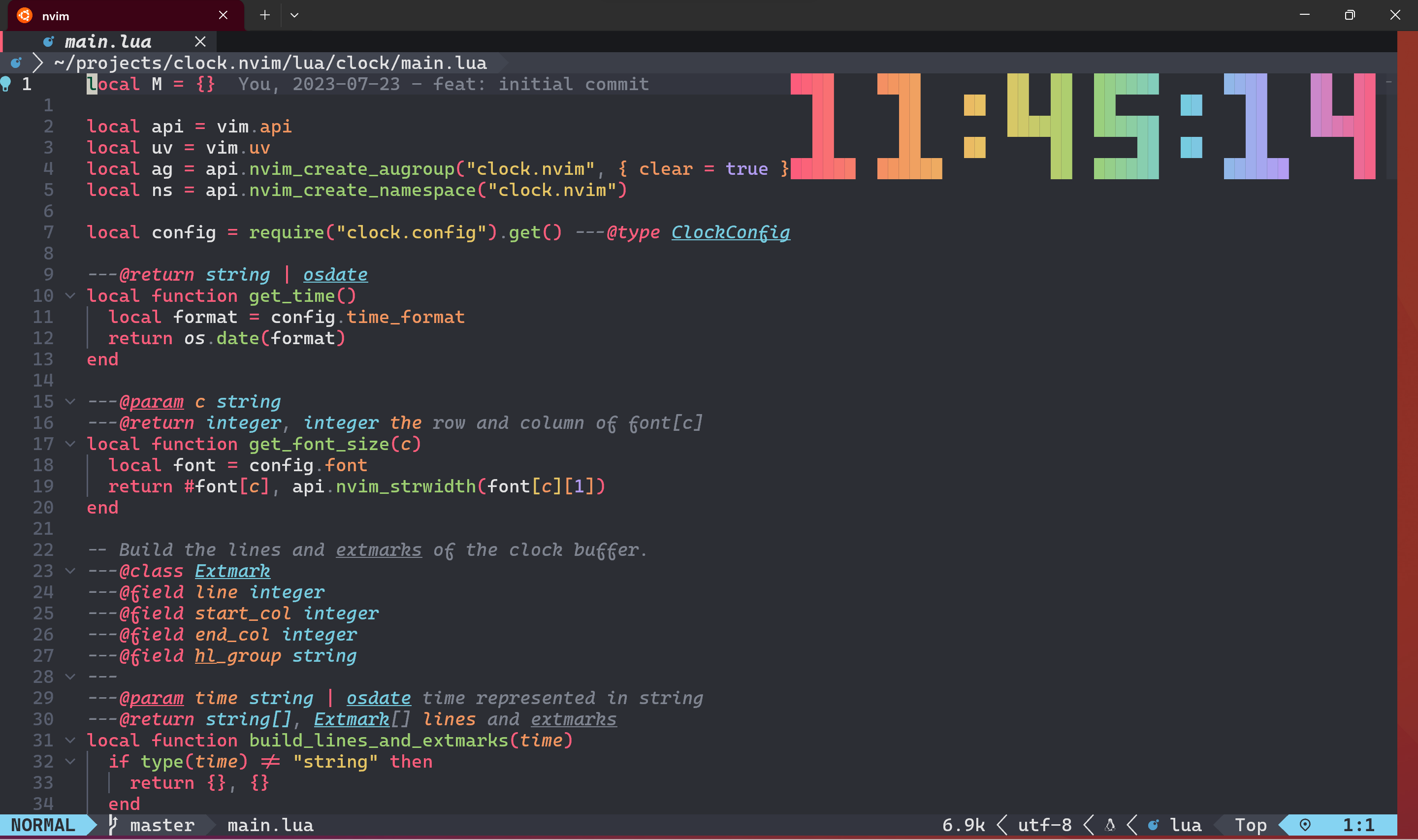GitHub - registerGen/clock.nvim: A simple, minimalist clock in neovim