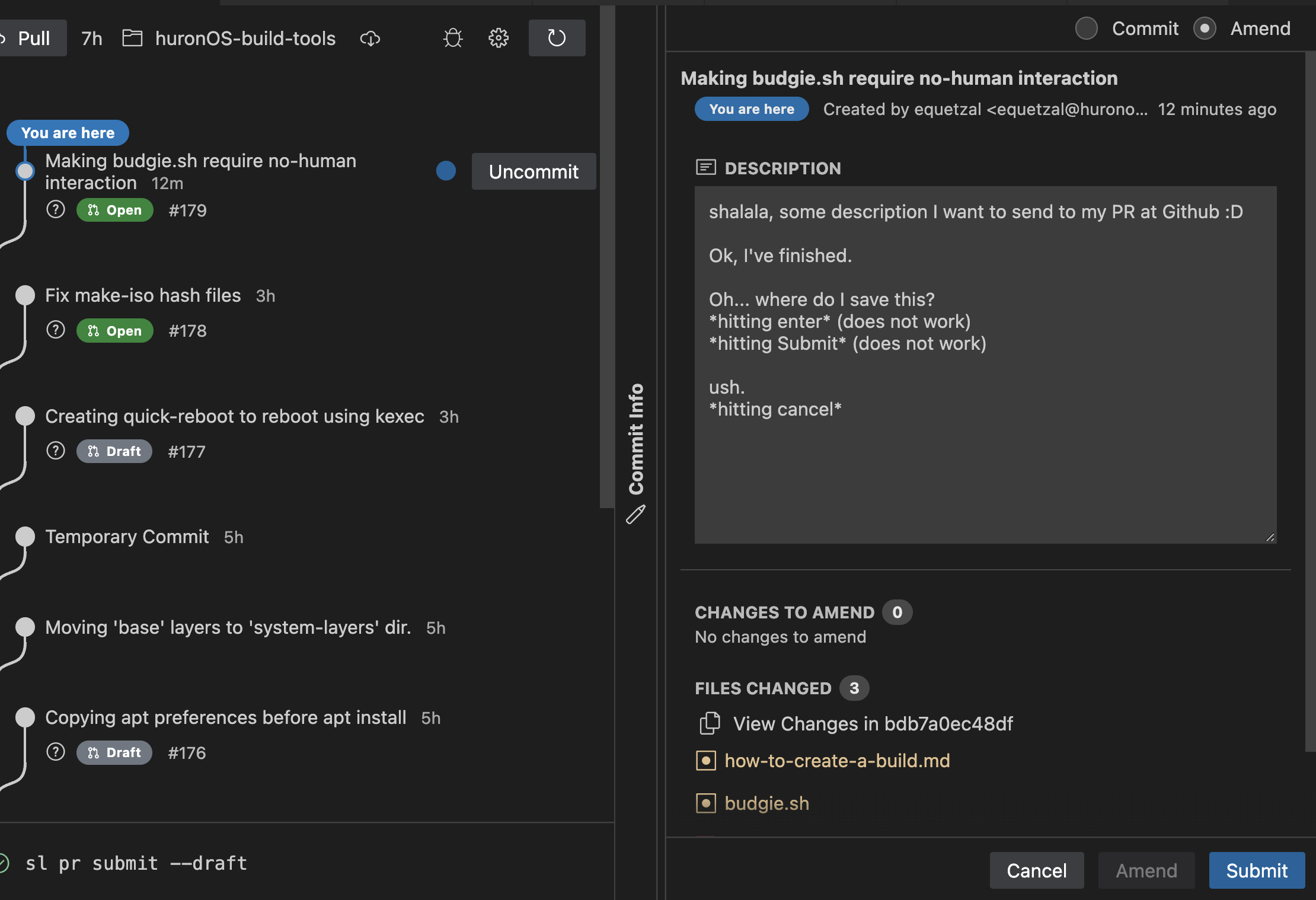 [ISL] [VSCode] Missing finish edit button while editing commit description/title · Issue #701 ...