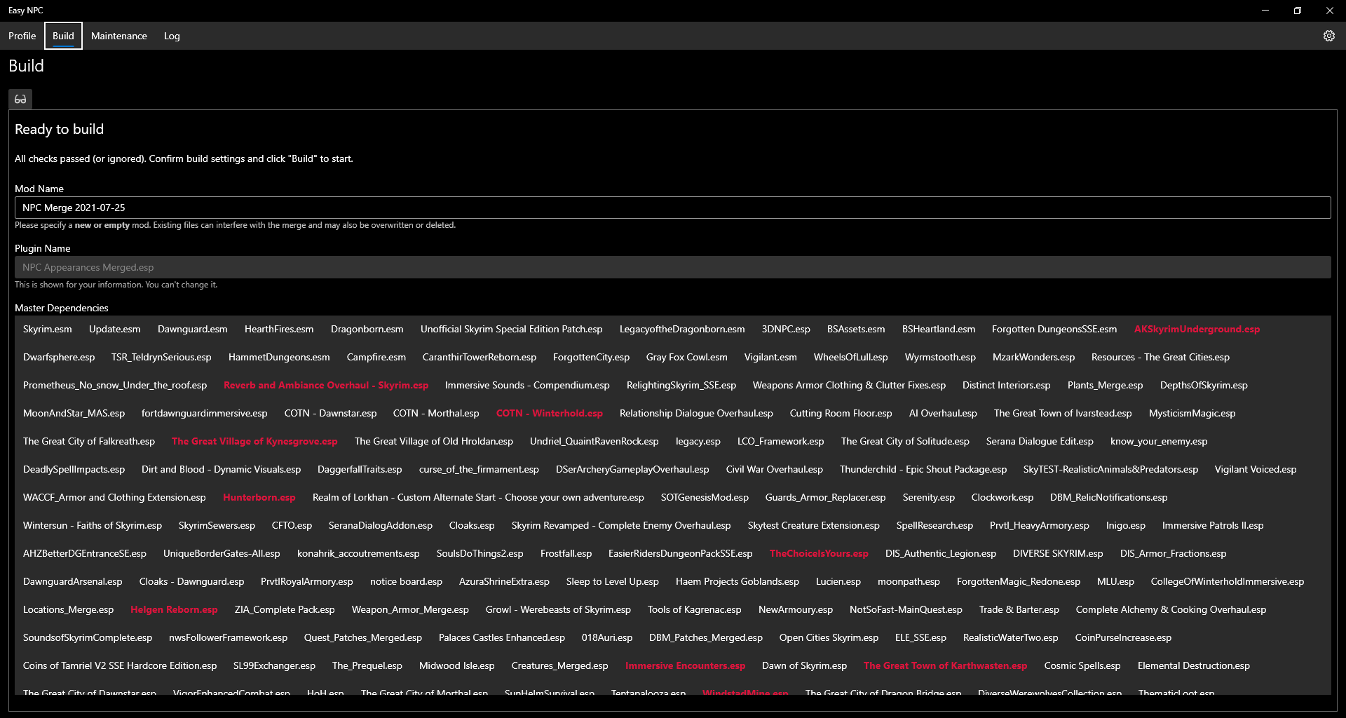 Massive Master List - Can't scroll to Build button · Issue #77 · focustense/easymod · GitHub