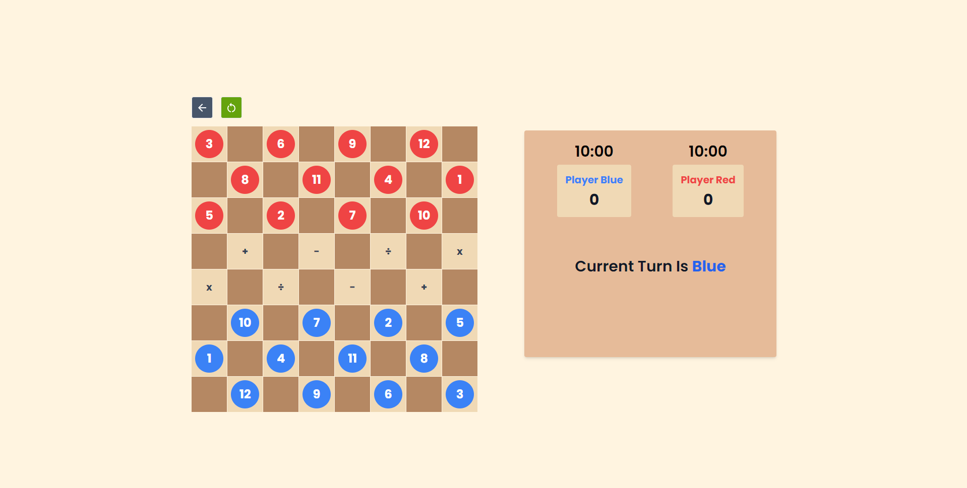 GitHub - Keeeyaan/damath: Damath a two-player educational board game combining the board game ...