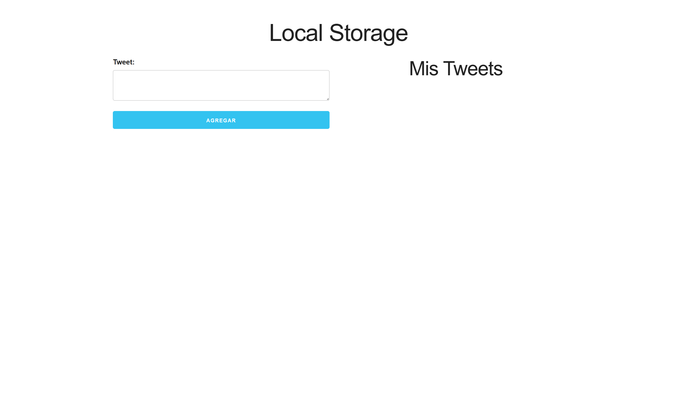 GitHub - diegudeveloper/Proyecto_MiniTwitter: Twetter LocalStorages