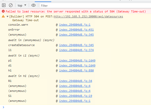 Error Creating Datasource Gateway Time Out · Issue 11819 · Budibase Budibase · Github