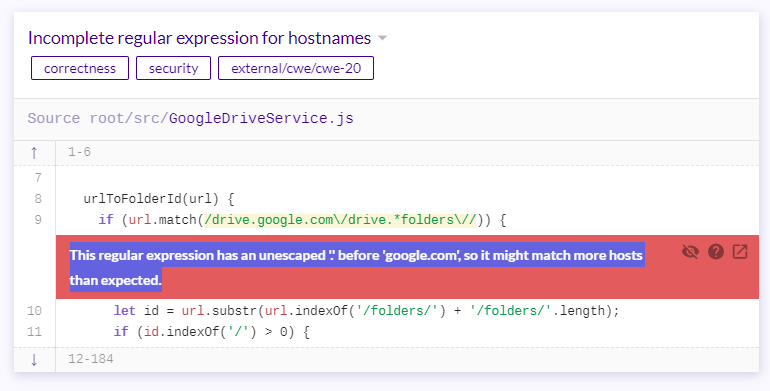 Incomplete regular expression for hostnames · Issue #11 · mieweb/wikiGDrive · GitHub