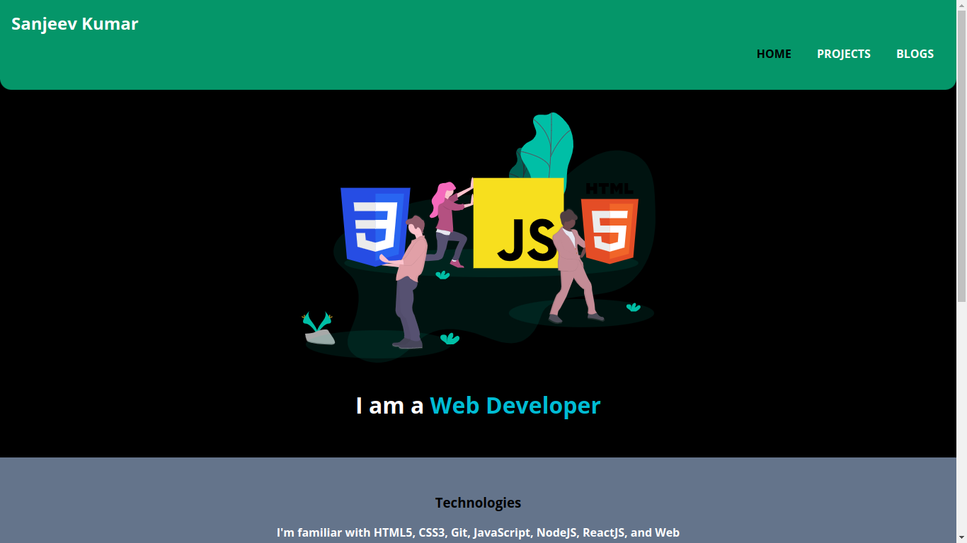 GitHub - isanjeev23/portfolio: Personal portfolio website to show case ...