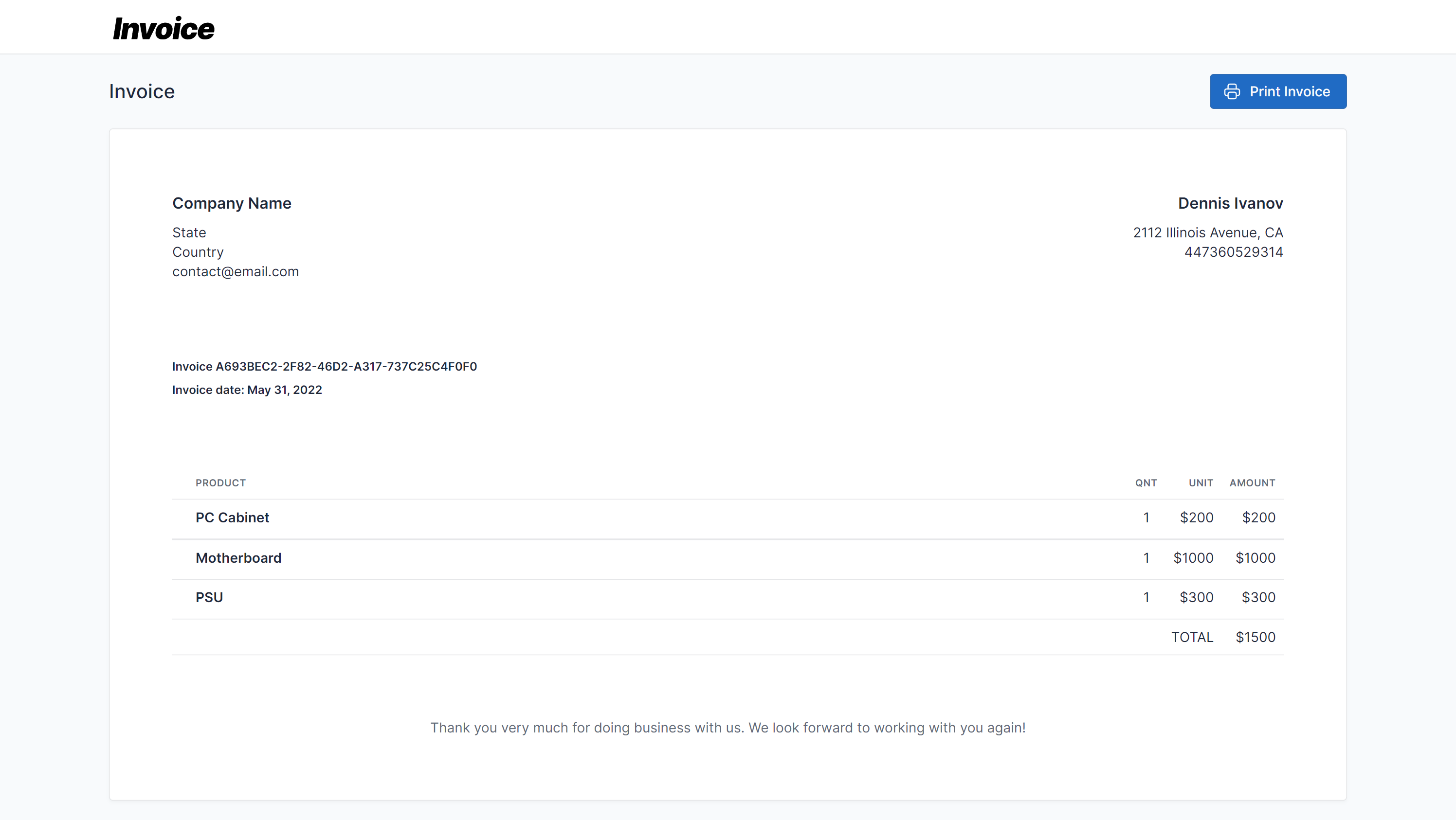 GitHub - Rudraksh88/InvoiceGenerator