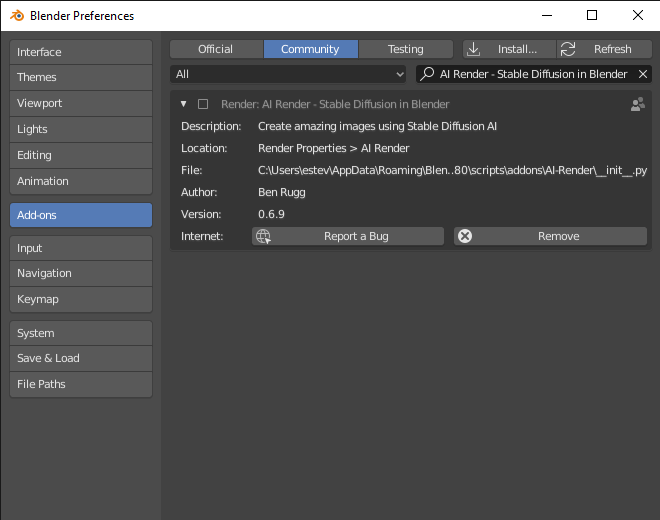 Error during installation on Blender 2.8x · Issue #69 · benrugg/AI-Render · GitHub