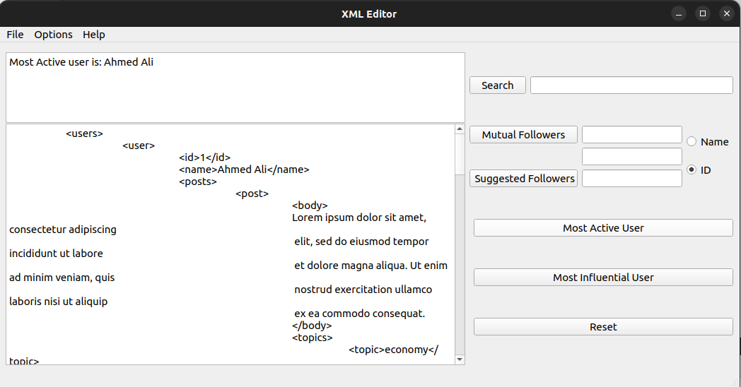 GitHub - IamVeng3ance/XML-Editor: Data structures and Algorithms (CSE331s) Final Project. (Group ...