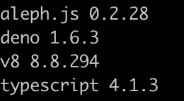 "Get Started" instructions are broken · Issue #190 · alephjs/aleph.js · GitHub