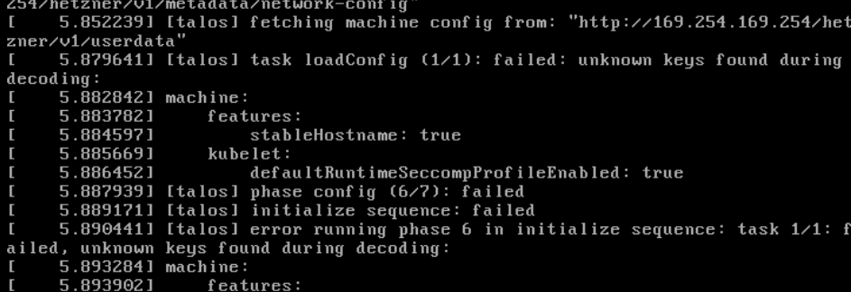 Hetzner nodes crashloop during startup · Issue #6428 · siderolabs/talos · GitHub