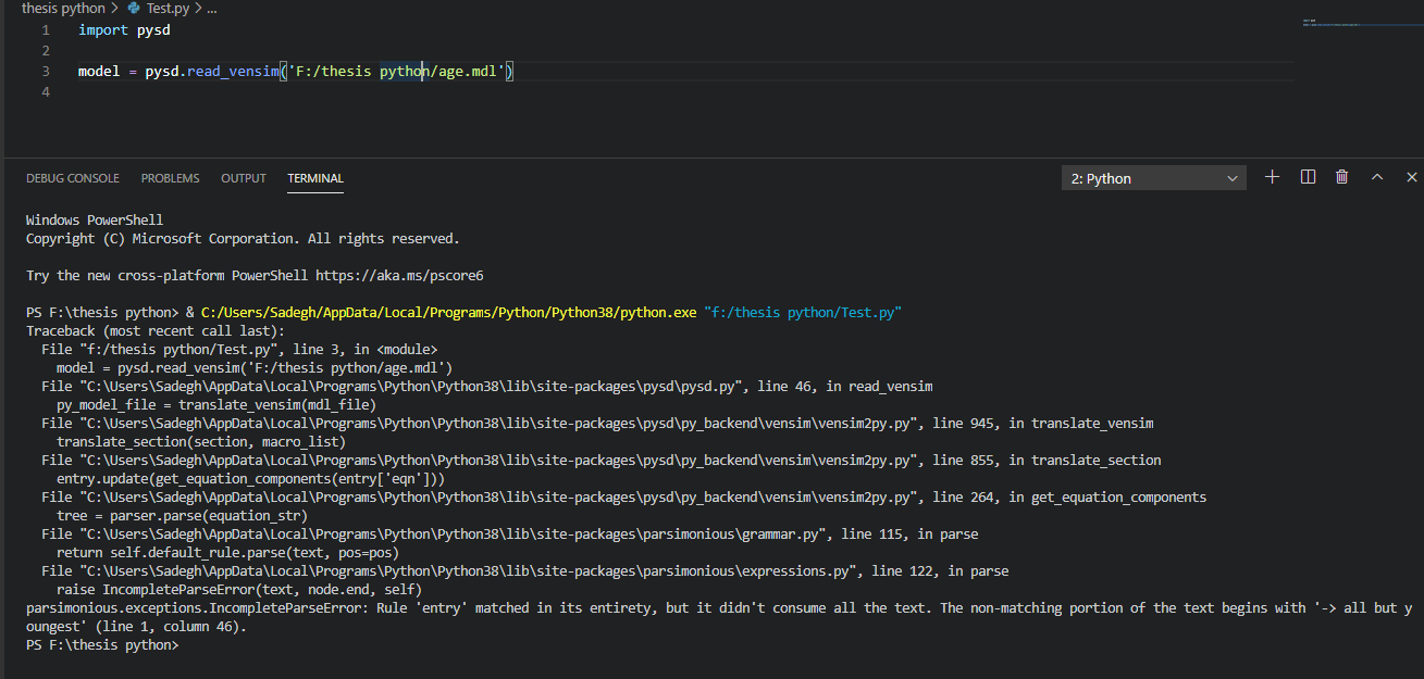 Problem in translating vensim model into pysd · Issue #84 · quaquel/EMAworkbench · GitHub