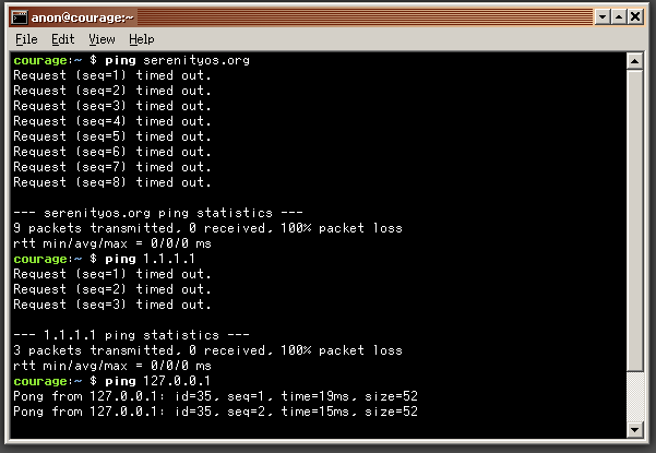 ping: all non-localhost addresses time out · Issue #10126 · SerenityOS ...
