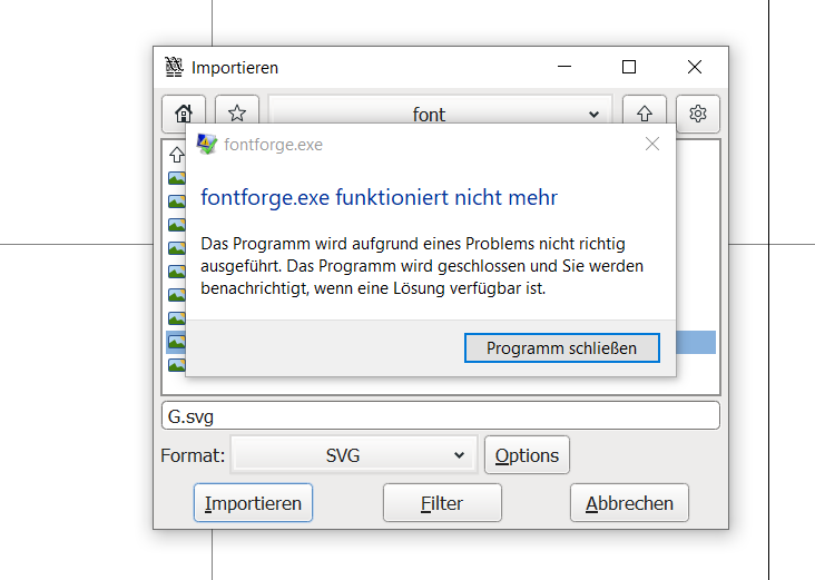 crash when importing glyph G as a svg-file · Issue #4248 · fontforge/fontforge · GitHub