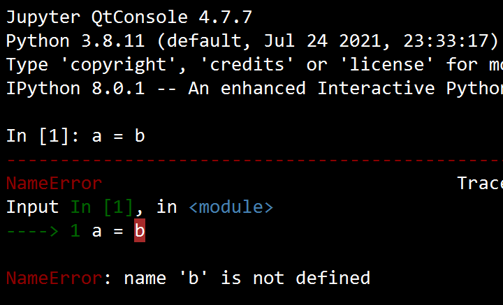 Minor bug: highlighted part of traceback hard to read in day mode (REPL ...