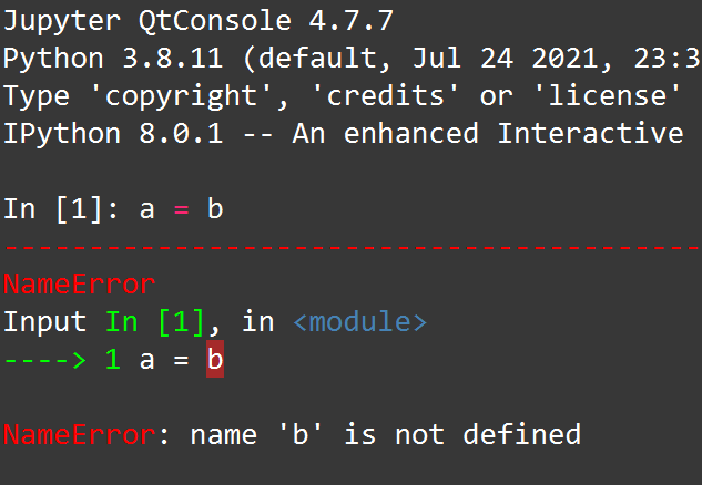 Minor bug: highlighted part of traceback hard to read in day mode (REPL ...