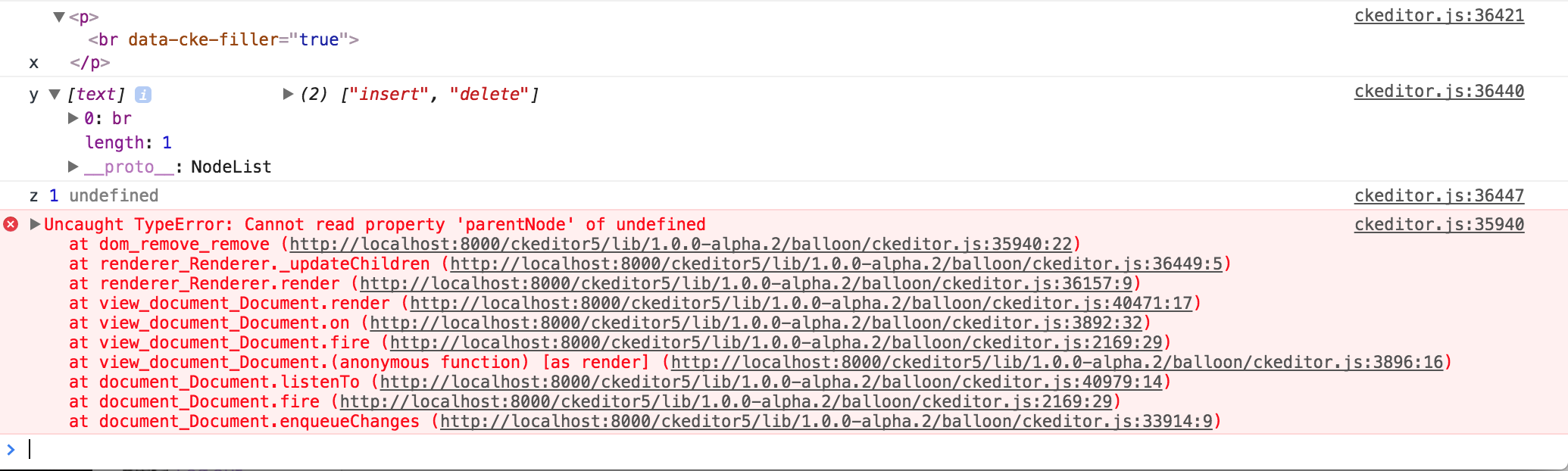 Editor crashes trying to delete dom nodes that do not exist · Issue ...