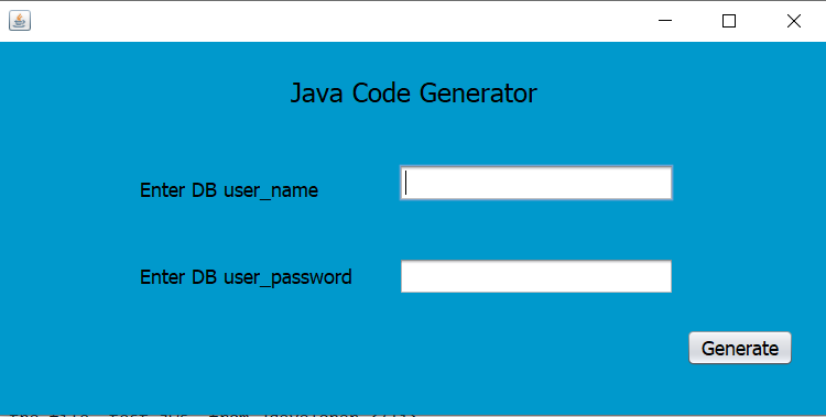 GitHub - StevenJohnss/Database_GUI_Code_Generator