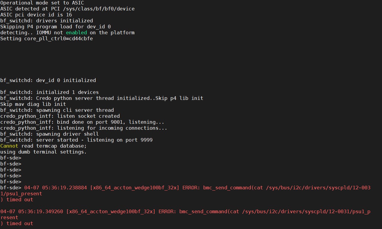 On Tofino wedge100B 32x switch, ports can be ready/enabled but not change to 'up' status · Issue ...