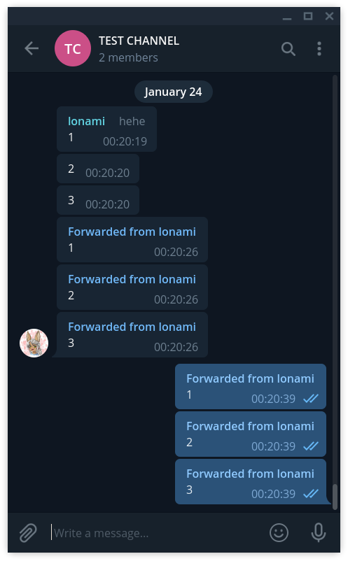 Only The First Message On Event Newmessage For Forward A Few Messages Or For Album · Issue