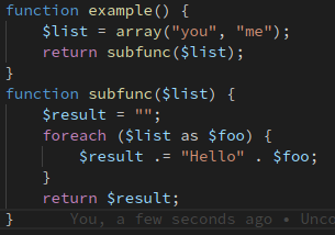Problem with variables in subfunction · Issue #485 · bmewburn/vscode-intelephense · GitHub