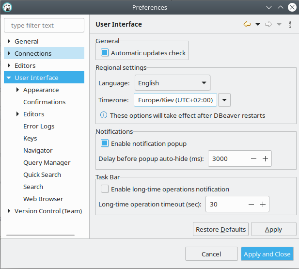 Change timezone from Europe/Kiev to Europe/Kyiv · Issue #18965 · dbeaver/dbeaver · GitHub