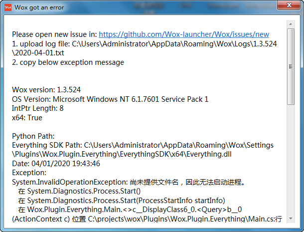 A ISSUE · Issue #2789 · Wox-launcher/Wox · GitHub