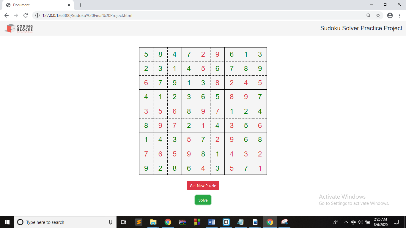 GitHub - AmishaSingla-29/SudokuSolver: Sudoku is a number-placement puzzle where the objective ...