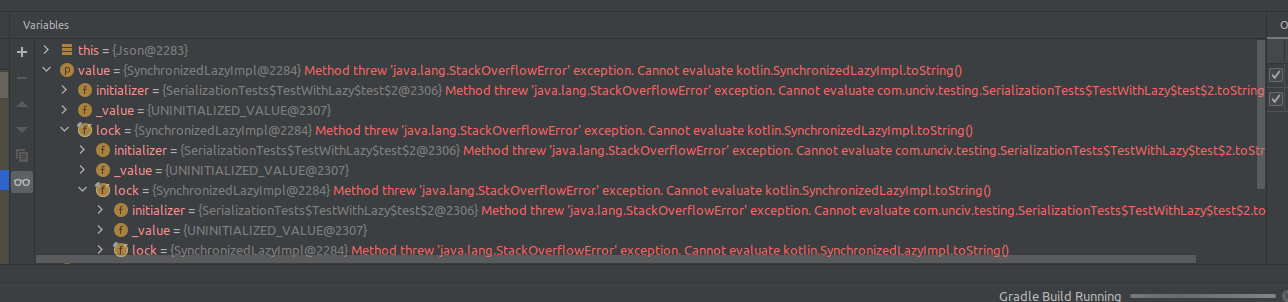 gdx.utils.Json.toJson fails with un-annotated Kotlin lazy field (type SynchronizedLazyImpl ...