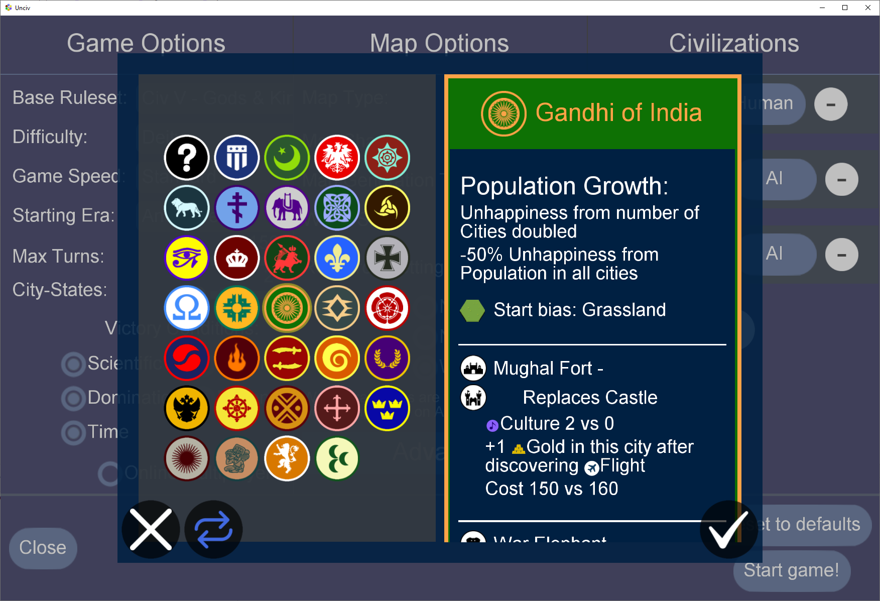 Feature request: List civilizations in a table · Issue #9526 · yairm210/Unciv · GitHub